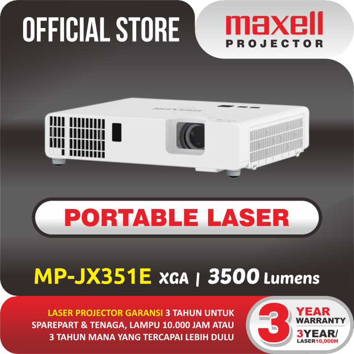 Maxell Projector MP-JX351E II Projector Laser Teringan dikelasnya II 3. ...