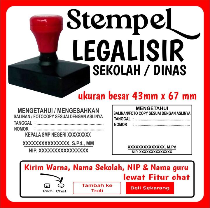 stempel legalisir pengesahan dinas | Lazada Indonesia