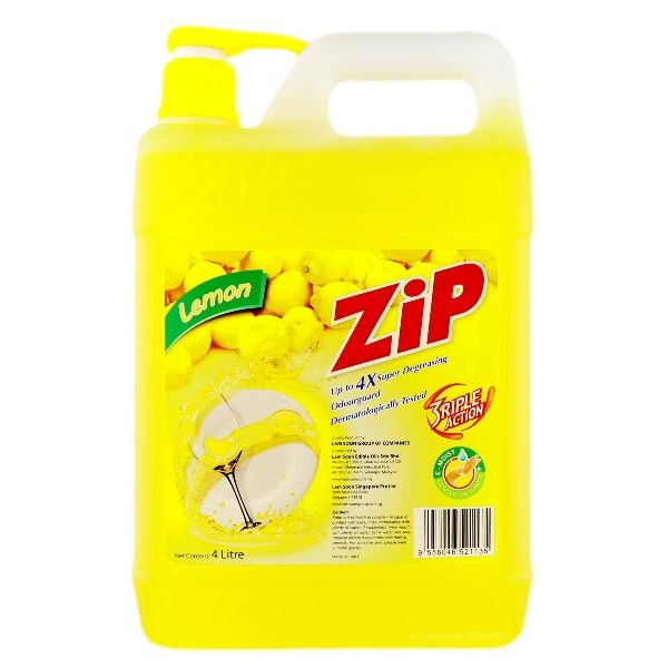 Zip Lemon Dishwashing Liquid., 4 Liters | Lazada PH