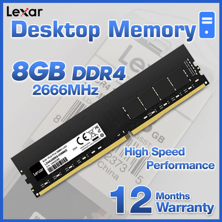 Lexar 8GB DDR4 2666MHz Desktop Memory RAM / High Speed Performance ...