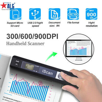 Scanner Portable Document Scanner 900DPI Iscan Handheld Micro SD Slot | Lazada Indonesia
