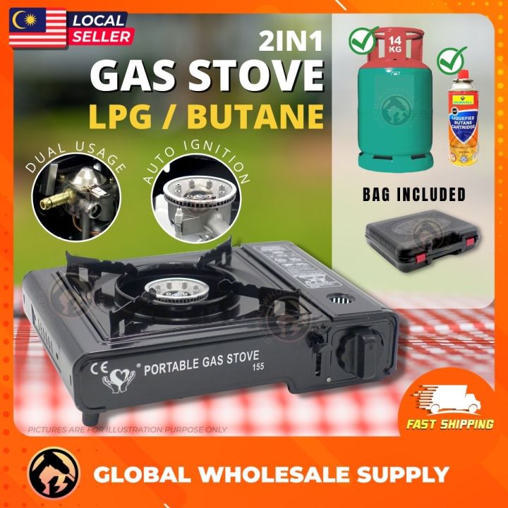 2 In 1 Dual Use Portable Gas Stove Mini Butane Gas Stove Lpg Gas Stove
