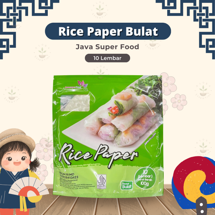 Java Rice Paper Bulat - Banh Trang Rice Paper 22cm - Kulit Lumpia ...