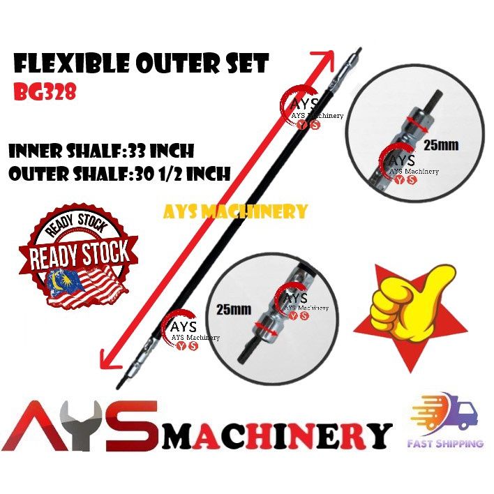 Brush Cutter BG328BG328KSUM328 FR3001 Flexible Shaft Outer Set Mesin ...