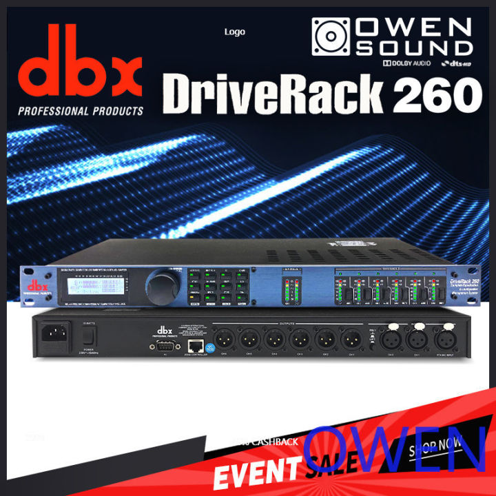 DBX DriveRack 260 Prosesor audio digital multi-fungsi 3-in 6-out kelas ...