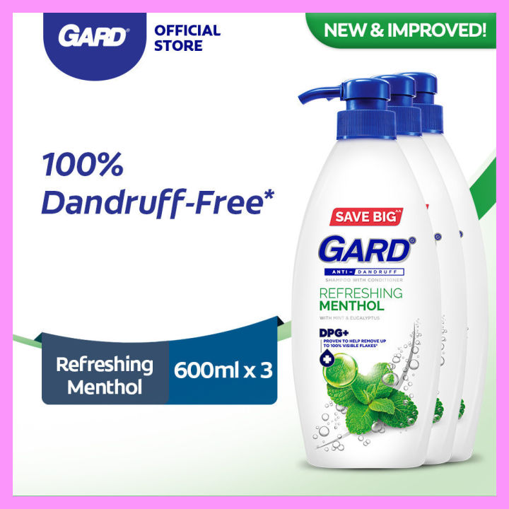 Gard Anti-Dandruff Refreshing Menthol Shampoo with Mint & Eucalyptus ...