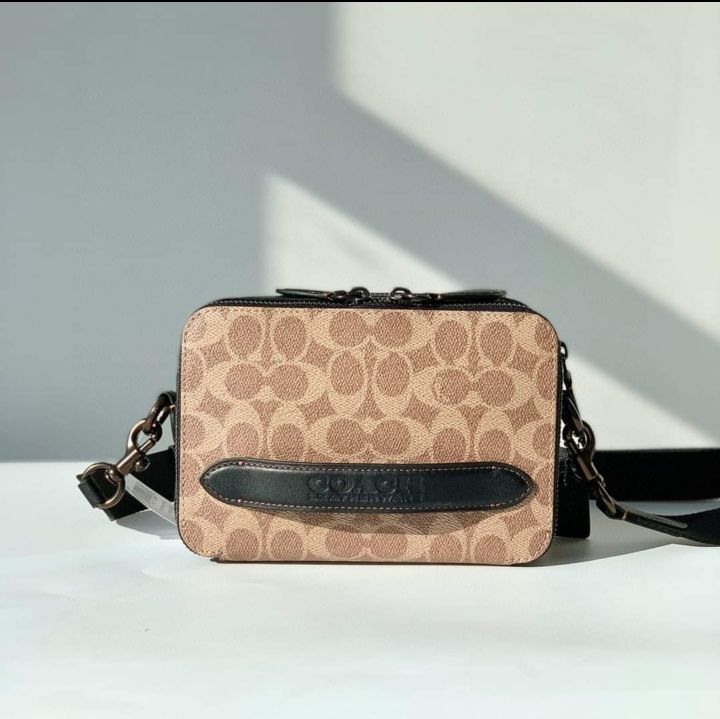 Original Coach Charter Crossbody In Signature Canvas C2610 - Tan ...