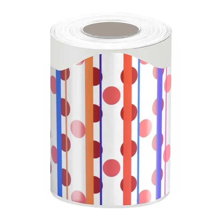 10m Adhesive Bulletin Board Border Colorful Dots Bulletin Border Trim ...