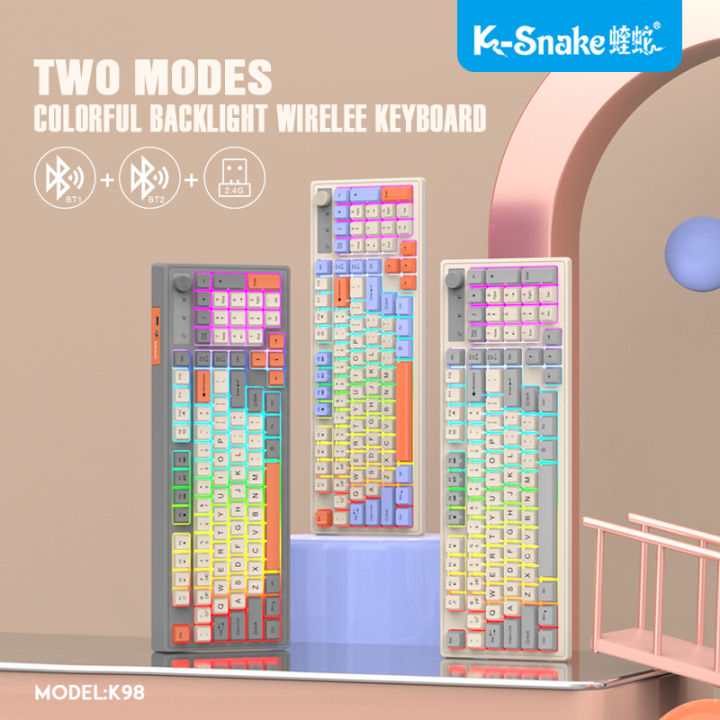 K98 Wireless Bluetooth Dual-mode Keyboard Fashionable Color Matching ...