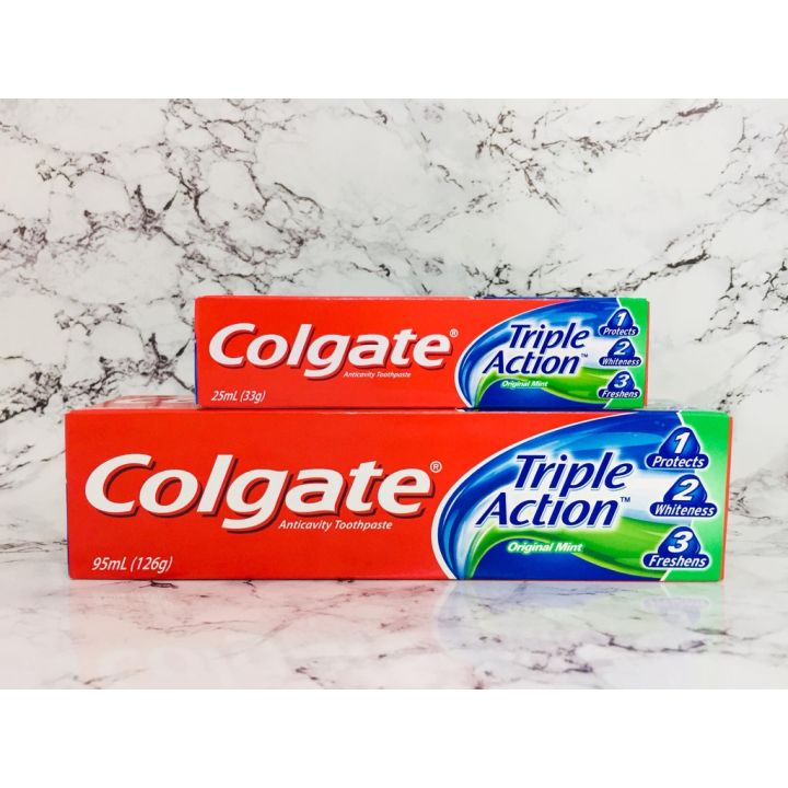 Colgate Triple Action Anti Cavity Toothpaste 126 grams 33 grams | Lazada PH