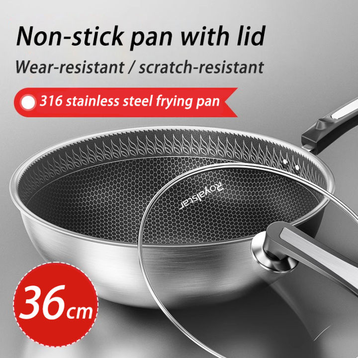 Non Stick Pan Stainless Steel Non Stick Frying Pan Induction Pan Wok ...