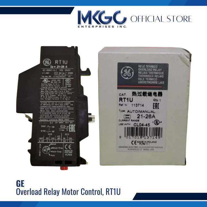 GE OVERLOAD RELAY MOTOR CONTROL RT1U | Lazada PH