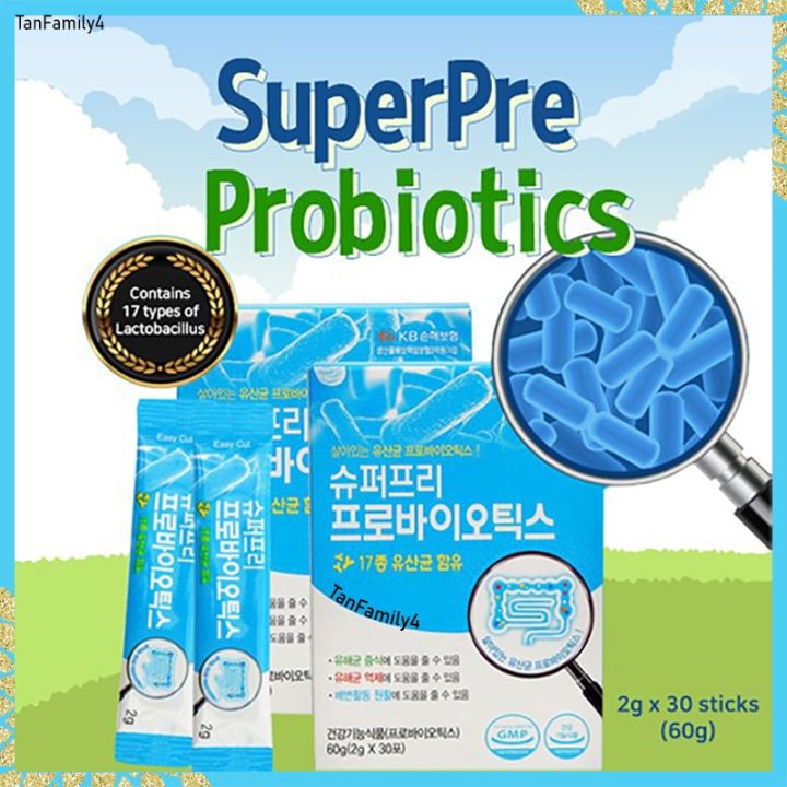 Free shipping ♂Super Pre Probiotics (30 sachets x 2g) Prebiotics ...