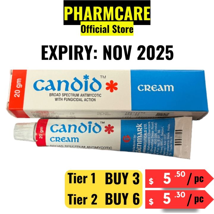 Candid Cream 20g Topical Anti fungal Cream Ringworm Athlete’s Foot ...