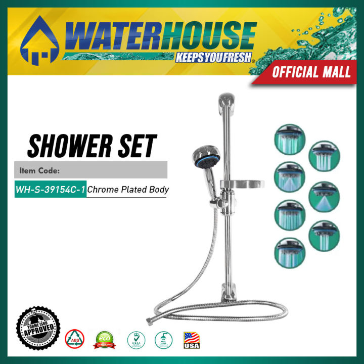 Waterhouse 7 Function Shower Set Chrome Body Handheld Shower Head Showerhead with High Pressure ...
