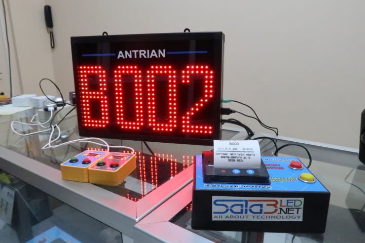 Mesin Antrian 3 Layanan display LED lengkap dengan voice dan printer ...