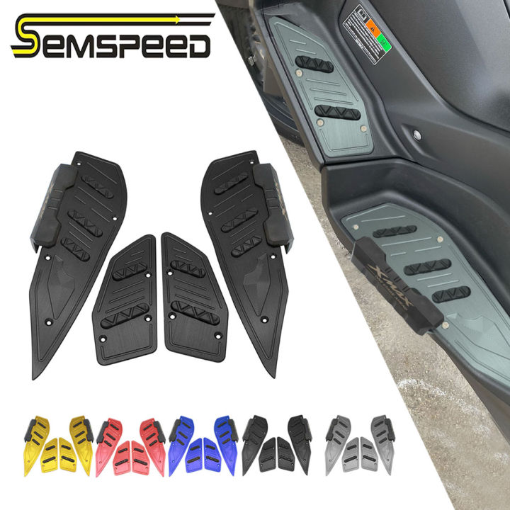 SEMSPEED Motorcycle Footpegs Footrest For Yamaha XMAX 400 300 250 125 ...