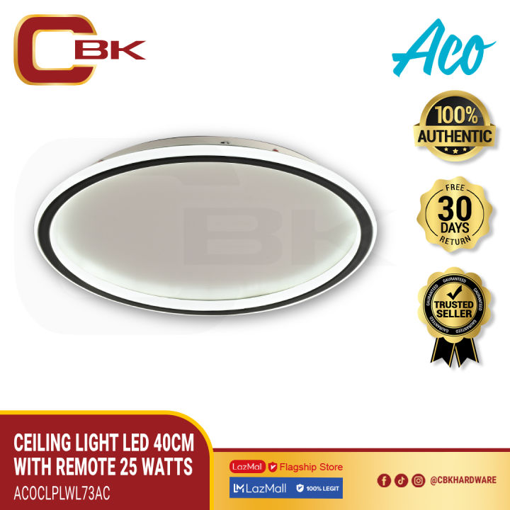 ACO LED Ceiling Light Round 25W W/ Remote Control 40cm ACOCLPLWL73AC ...