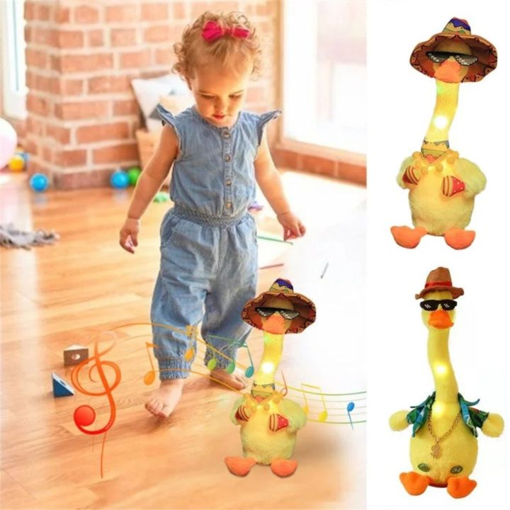 JINYU19 Sound Recording Electric Duck Plush Toy Music Talking Animals ...