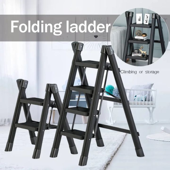 JL 3/4/5 Layer Steps Metal Folding Ladder Household Steel Ladder ...