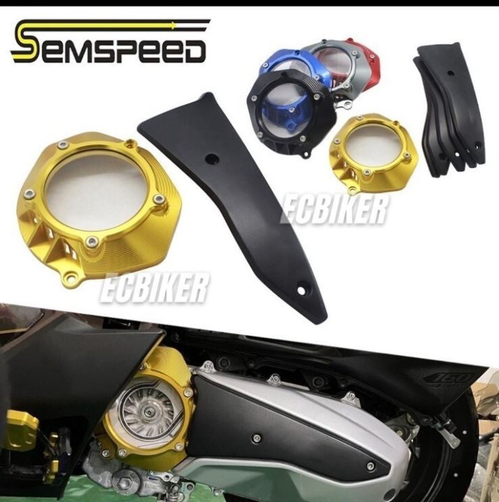 SEMSPEED Honda ADV160 Motorcycle CVT Transparent Engine Cover Guard ...