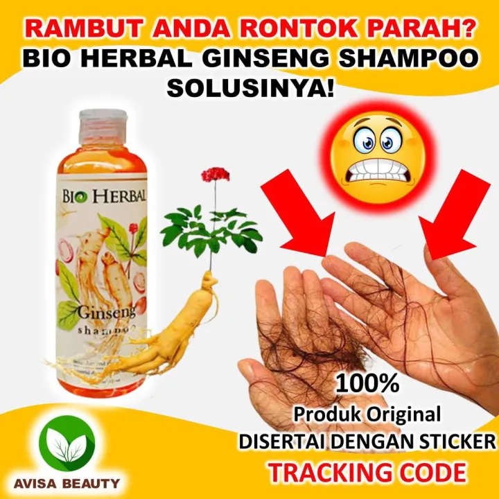 SHAMPO PENUMBUH RAMBUT RONTOK BIO HERBAL GINSENG SHAMPOO ORIGINAL BPOM ...