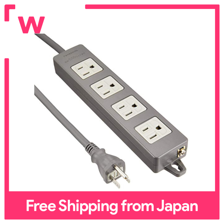 Panasonic OA tap, ground 15A type, 1M cord WCH2314B Black | Lazada PH