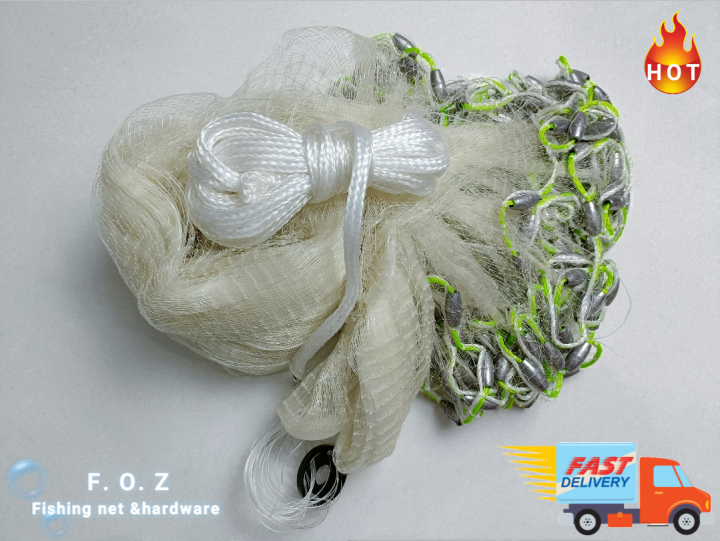 Jala Tangsi Sotong 0.25mm x 3/4" x 12Ft Drawstring Cast net | Fishing ...