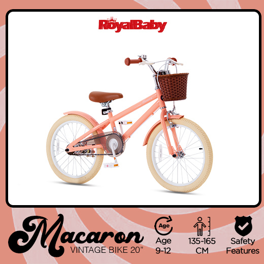 RoyalBaby Macaron Kids Vintage Bike 20''(20B-6.3)-Fresh Pink | Lazada PH