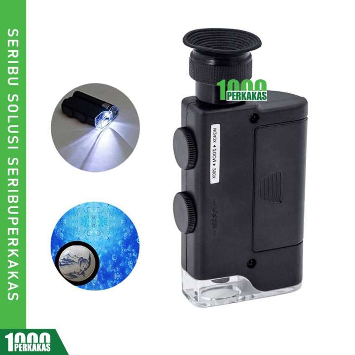1P Saku Mikroskop Mini LED UV AB97 / Microscope Portable Lampu Untuk ...