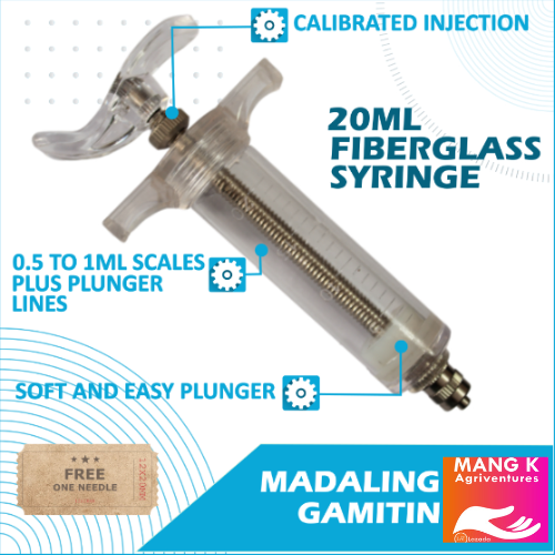 20mL Fiberglass Syringe| Adjustable with Scaling | Lazada PH