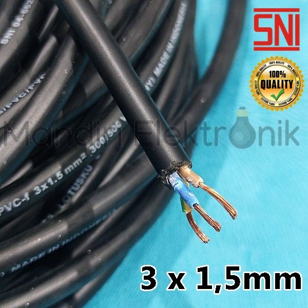 Kabel Listrik Serabut Lotus 3 x 1.5mm - Kabel Listrik Serabut isi 3 Per ...