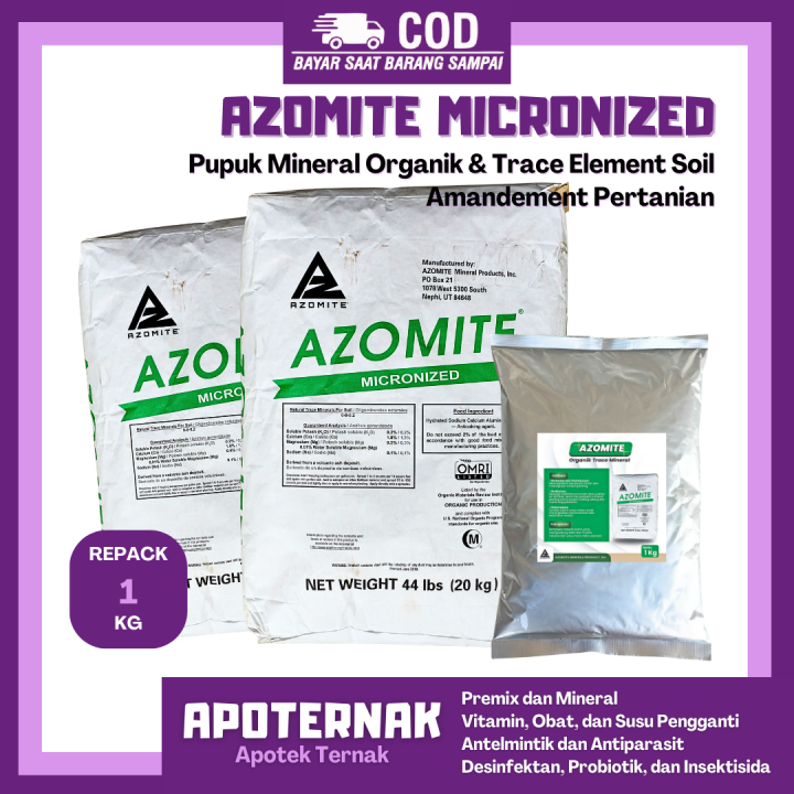 AZOMITE 1 KG - Mineral Organik & Trace Element untuk Pertanian ...