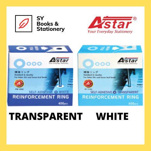 ASTAR Reinforcement Ring Transparent RT1100 / White RW1100 (400pcs/Box ...