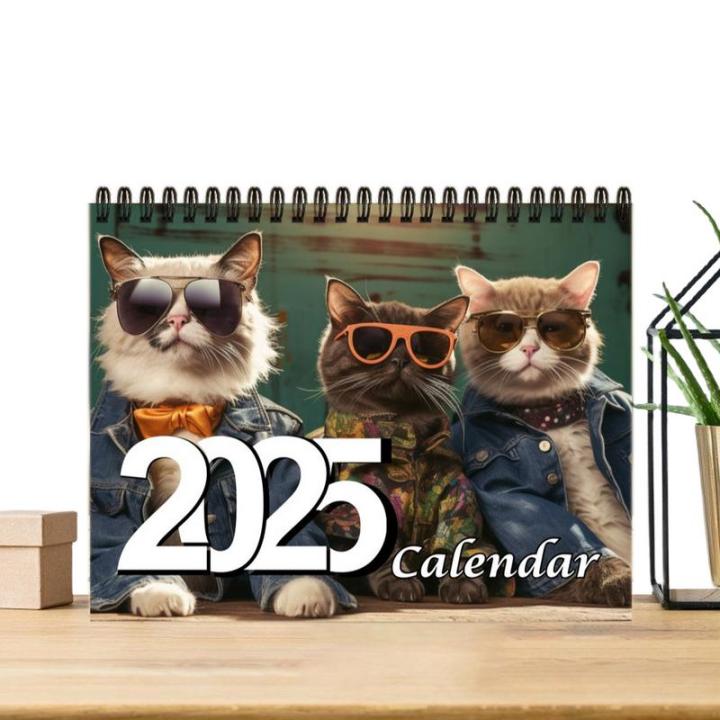 Funny Cat Calendar 2025 Animal Monthly Calendars For Wall Funny 12 ...