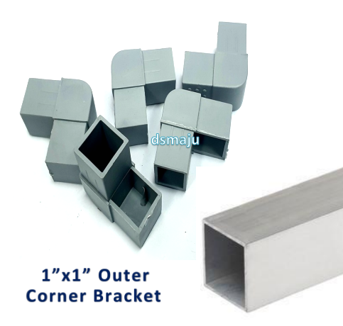 PVC Bracket For Aluminium Hollow 1x1 Hollow Bracket 015C Outer Corner ...