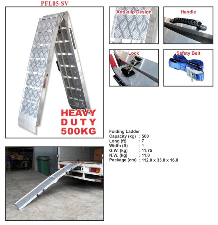 Heavy Duty 500KG Folding Ladder Ramp Bike Motor Motorcycle ATV Tangga ...
