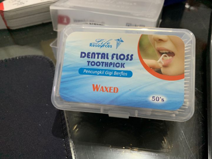 Life Resources Dental Floss Toothpick Waxed 50's / Dental Floss ...
