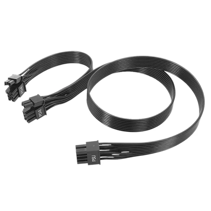 PSU 8 Pin to Dual 6+2 Pin PCI-E Power Cable for , Male to Male GPU ...