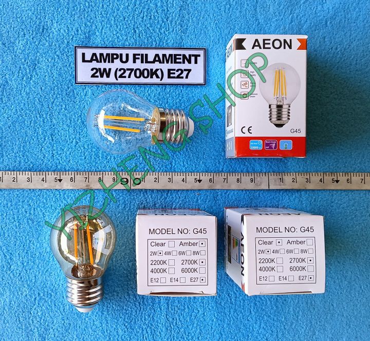 LAMPU LED FILAMENT 2W 2700K E27 220VAC | Lazada Indonesia