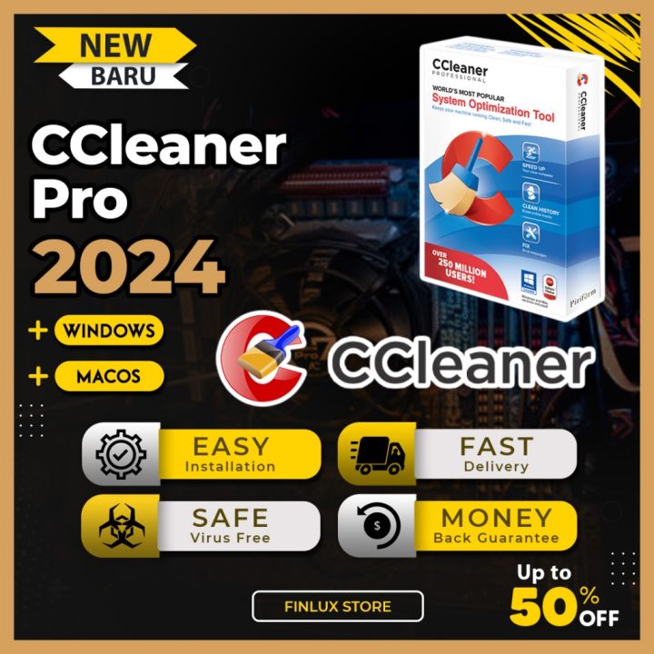CCleaner Full Version Professional 2024 v6.24 Lifetime For Win & McOS | Lazada.co.th