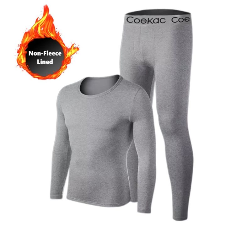 MARRIITT High Elasticity Winter Thermal Underwear Set Skin-Friendly ...