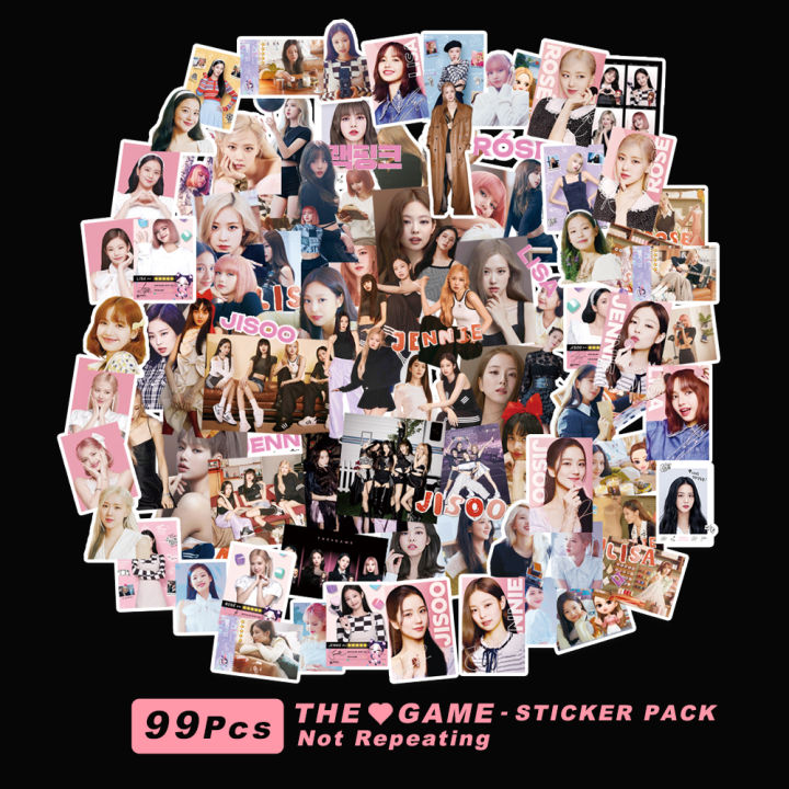 Csbi 99pcs Set Kpop Blackpink 2023 The Game Pvc Stickers Lisa Jennie