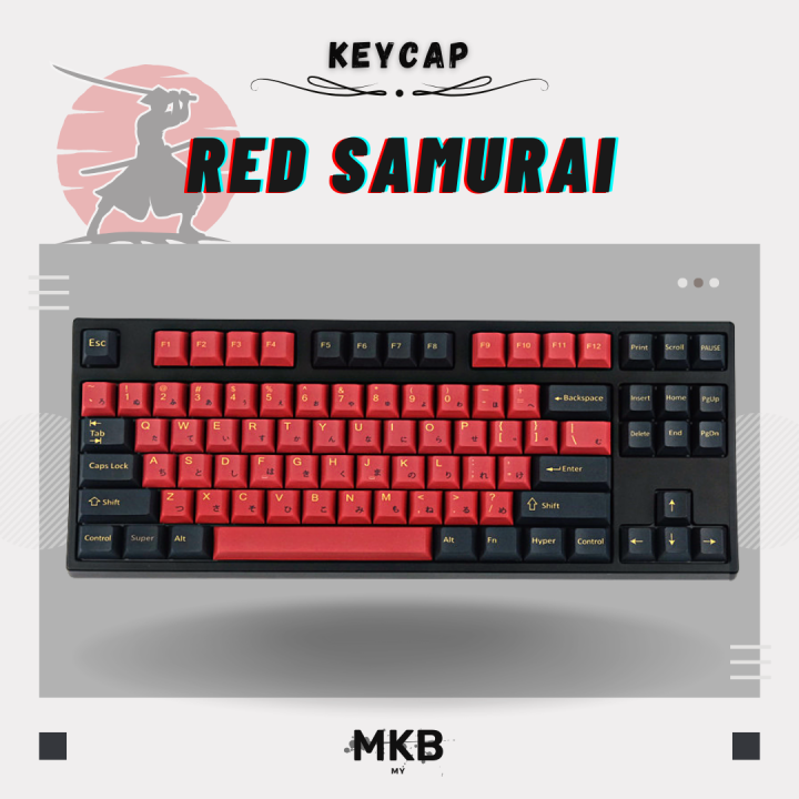 [READY STOCK] Red Samurai PBT Keycap Set for Mechanical Keyboard | Lazada