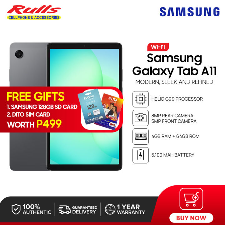 Samsung Galaxy Tab A11 Wi-Fi (4+64GB) Tablet | Helio G99 Processor | 8. ...
