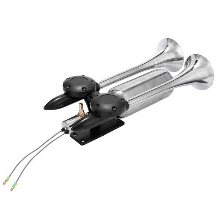 Dual Trumpet Air Horn 300DB Universal Truck Dual Air Horns Kit Speaker ...
