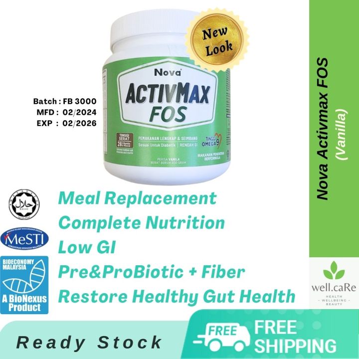 [Wellcare] NOVA Activmax FOS Prebiotic Probiotic Fiber Vanilla Meal ...