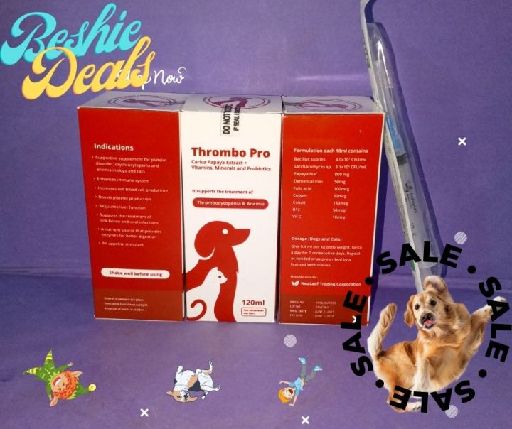 Thrombo Pro for Dogs and Cats 120 ML with Free Syringe | Lazada PH