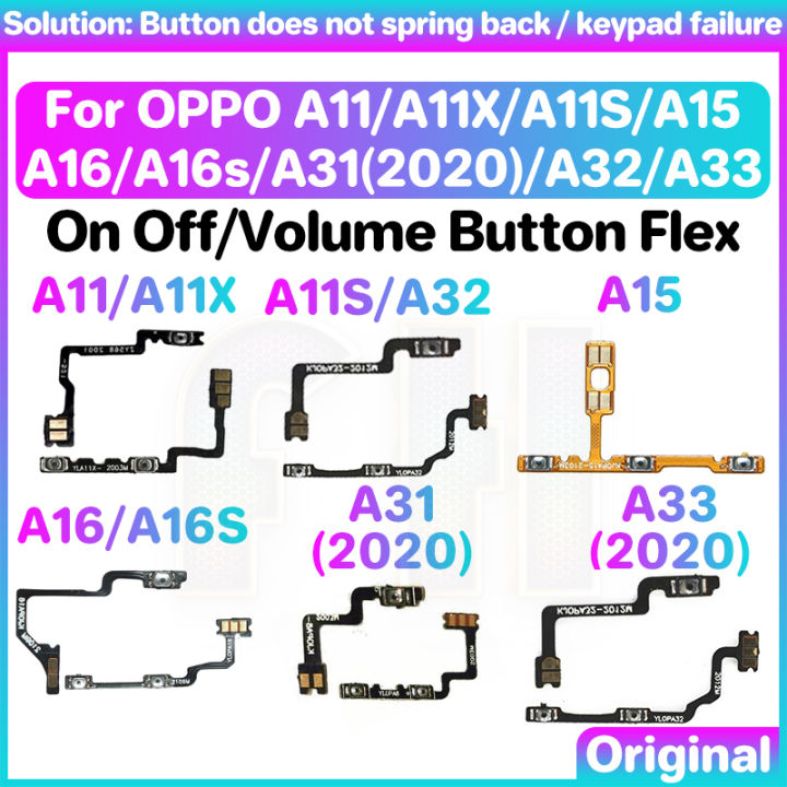 Switch Power ON OFF Key Mute Volume Button Ribbon Flex Cable For OPPO OP A11 A11X A11S A15 A16 ...