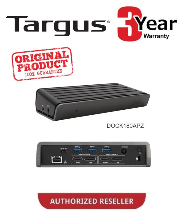 Targus USB-C Universal DV4K Docking Station with Power (Black ...